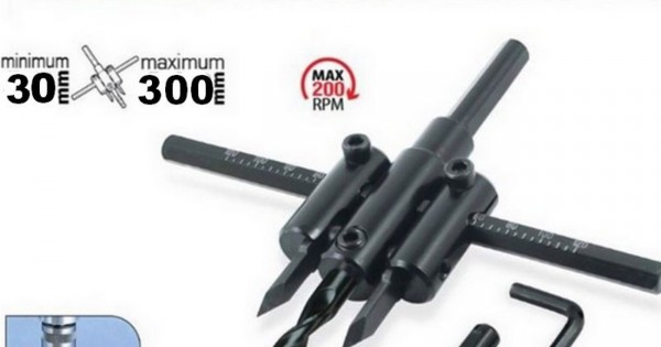 300mm Ayarlı Delme Panç Seti Alçı ve Ahşap Delik Açma Aparatı - Fiyatı ...